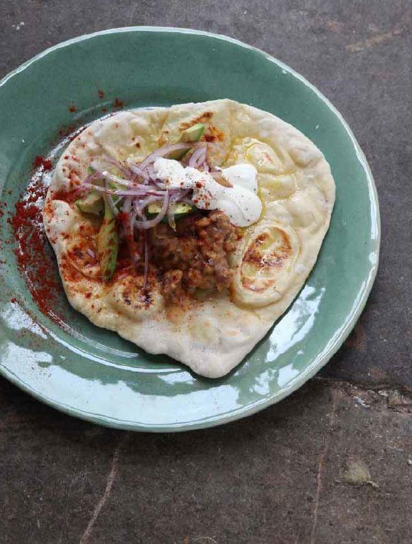Refried beans foldover | River Cottage